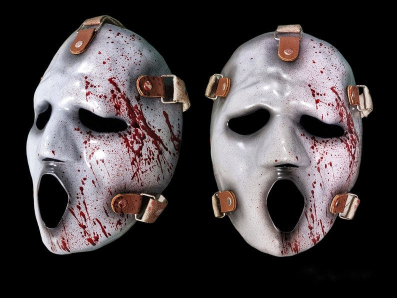 Ghostface Mask Brandon James Bloody Collectible Terror Movie Prop Cost – hockeymasksdesignfx