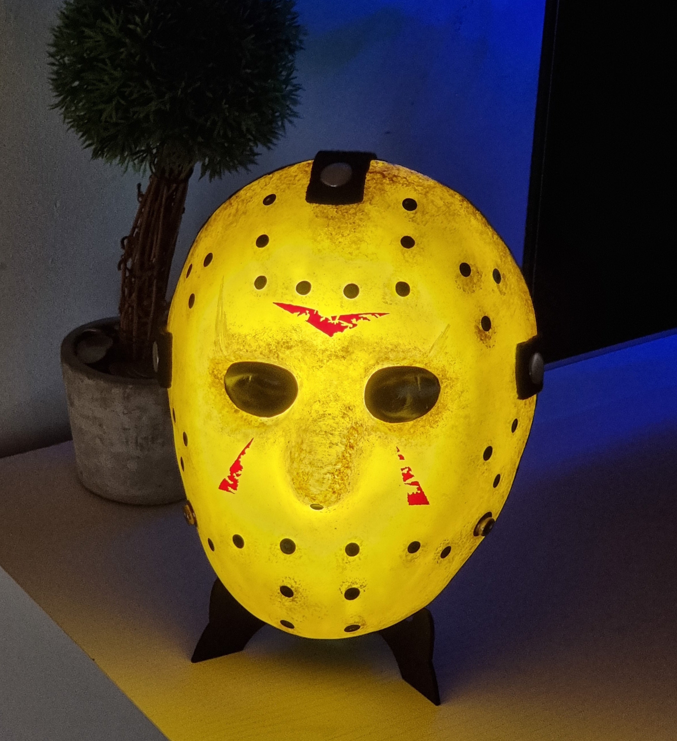 Lamp Led Mask Jason Voorhees Home Decor. – hockeymasksdesignfx
