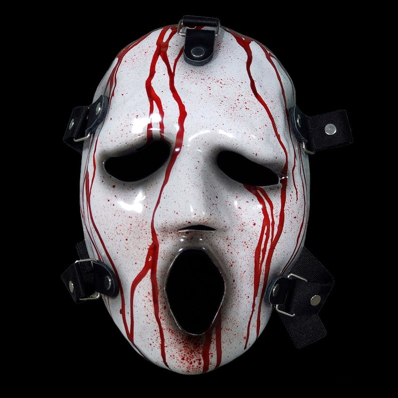 Ghostface Mask Brandon James White Bloody Collectible Terror Movie Pro ...