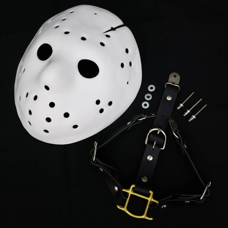 Mask Jason part 8 precut blank + straps +chevrons Friday the 13th Jaso ...